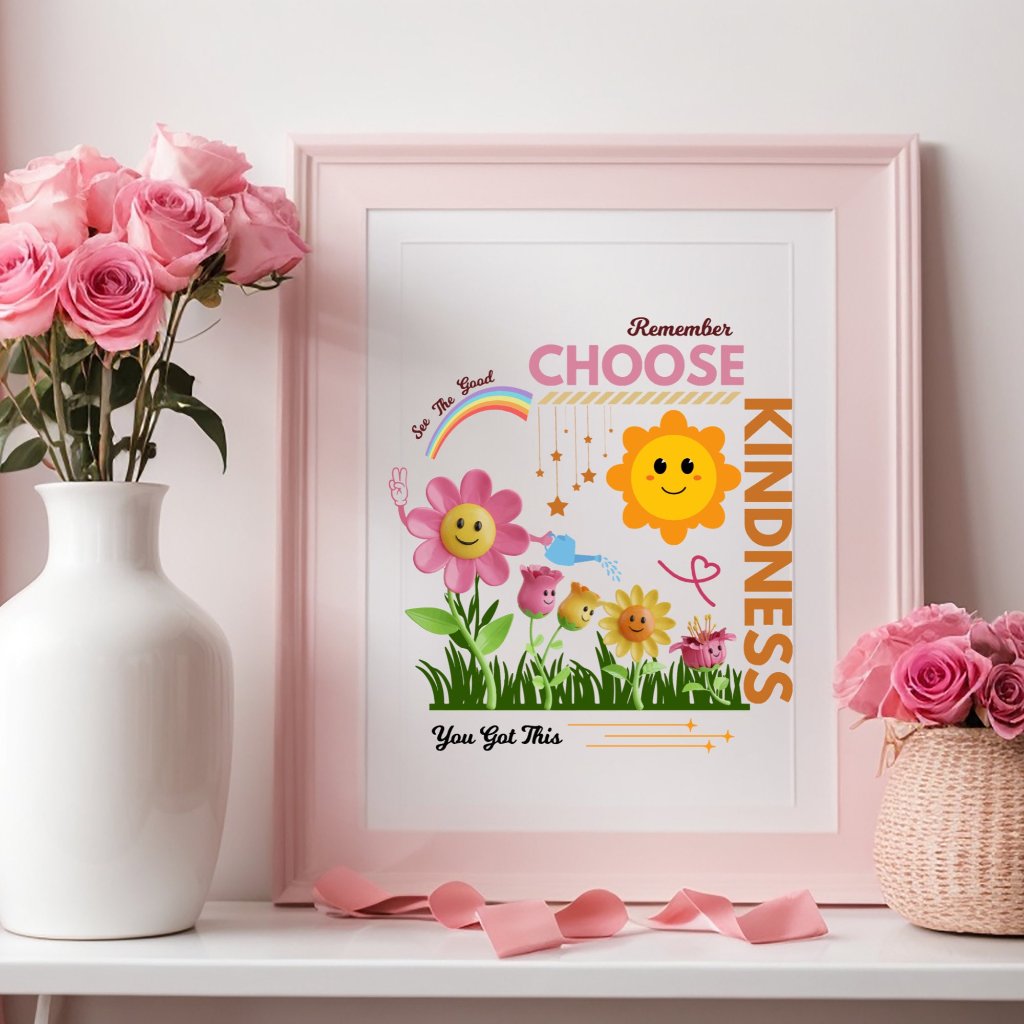 Choose Kindness PNG | Be Kind Floral SVG | Self Care Quote Design ...