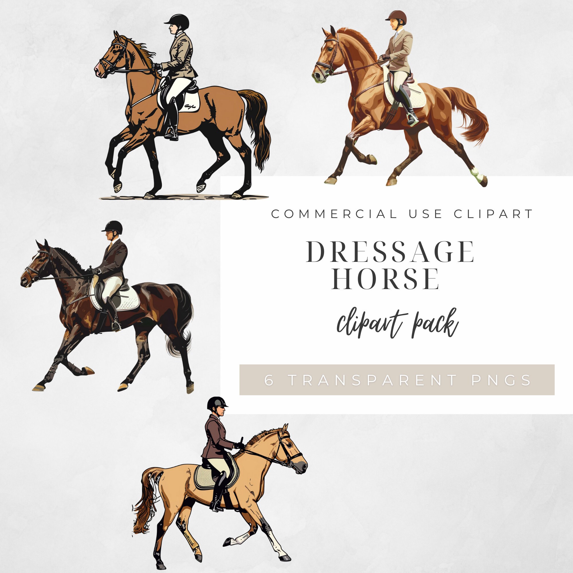 Barrel Racer and Horse Clipart, Dressage Horse Clipart, Dressage Rider ...