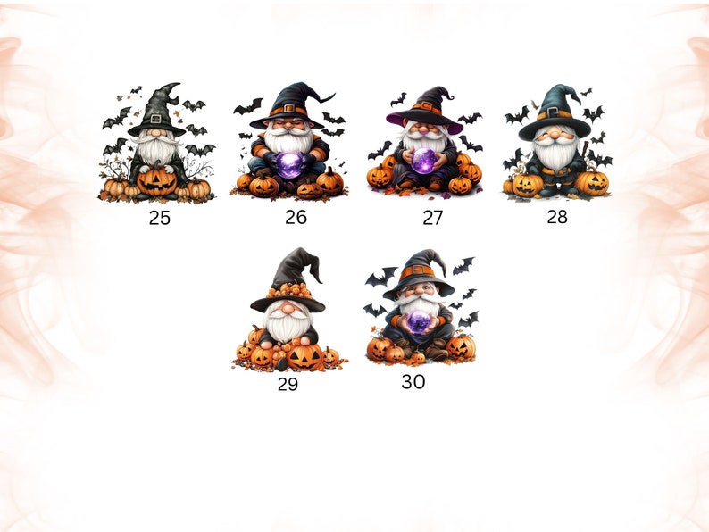 Watercolor Halloween Cute Gnomes PNG, Halloween Gnome Bundle, Gnomes ...