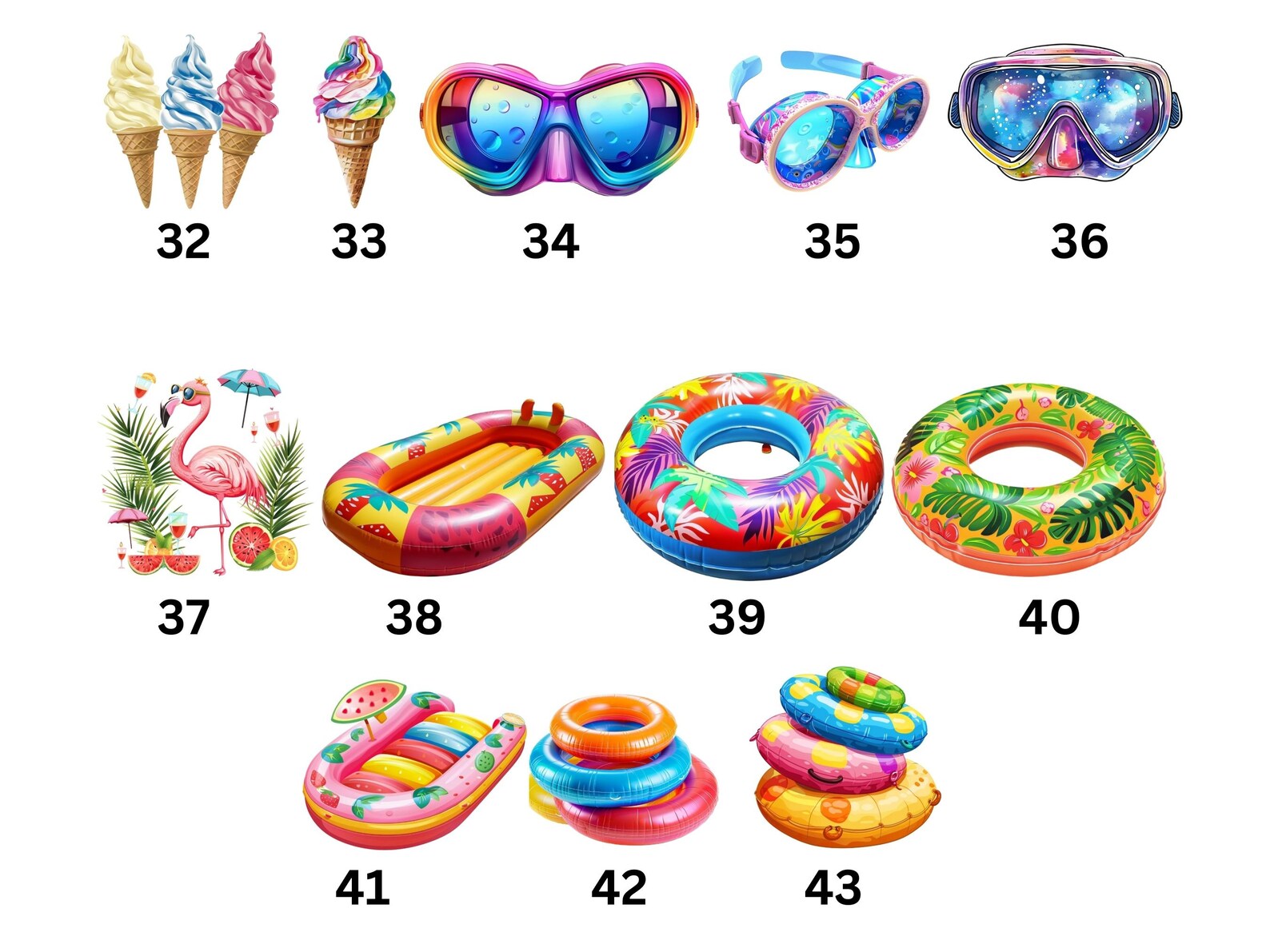 Summer Party Clipart PNG, Cute Pool Party Clipart Bundle, Beach Party ...