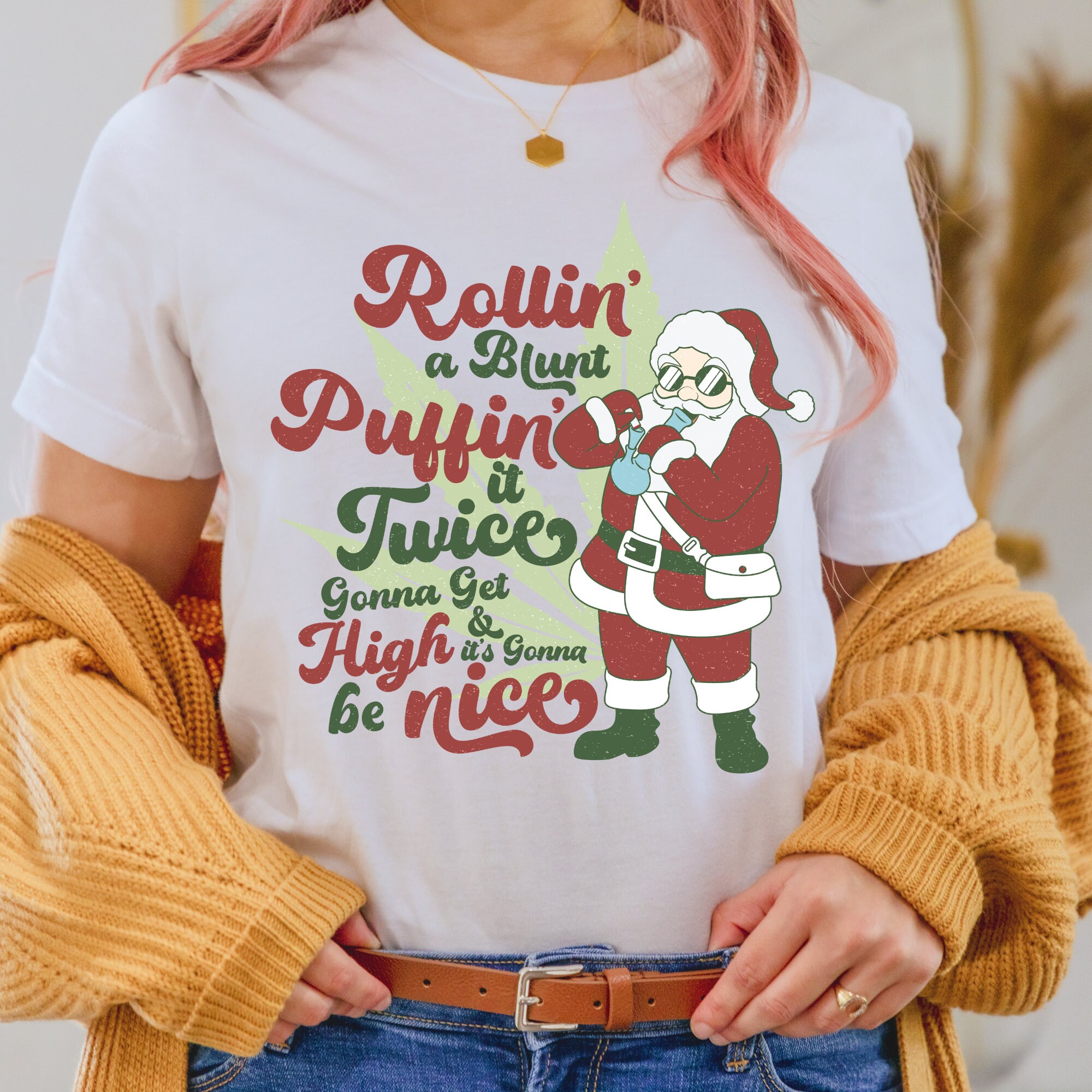 Weed Christmas Bundle Png, Funny Santa Png, Retro Christmas Bundle ...