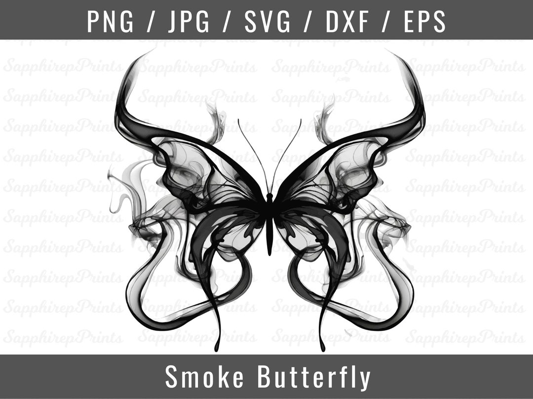 Smoke Butterfly Svg, Smoke Butterfly Png, Smoke Butterfly Clipart ...