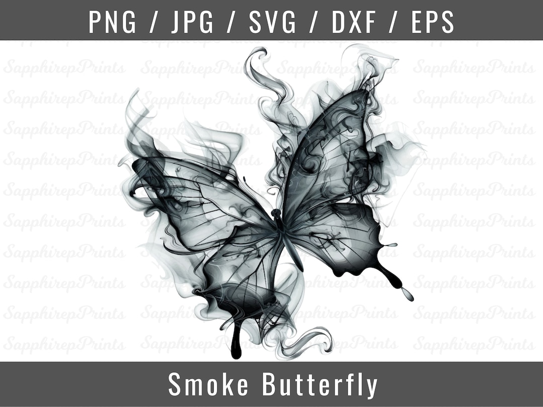 Smoke Butterfly Svg, Smoke Butterfly Png, Smoke Butterfly Clipart ...