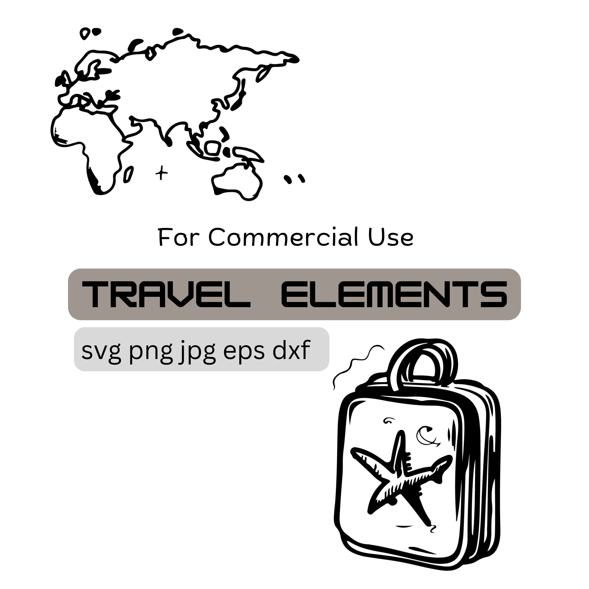 Travel Svg Bundle, Travel Clipart, Airplane Svg, Adventure Svg ...