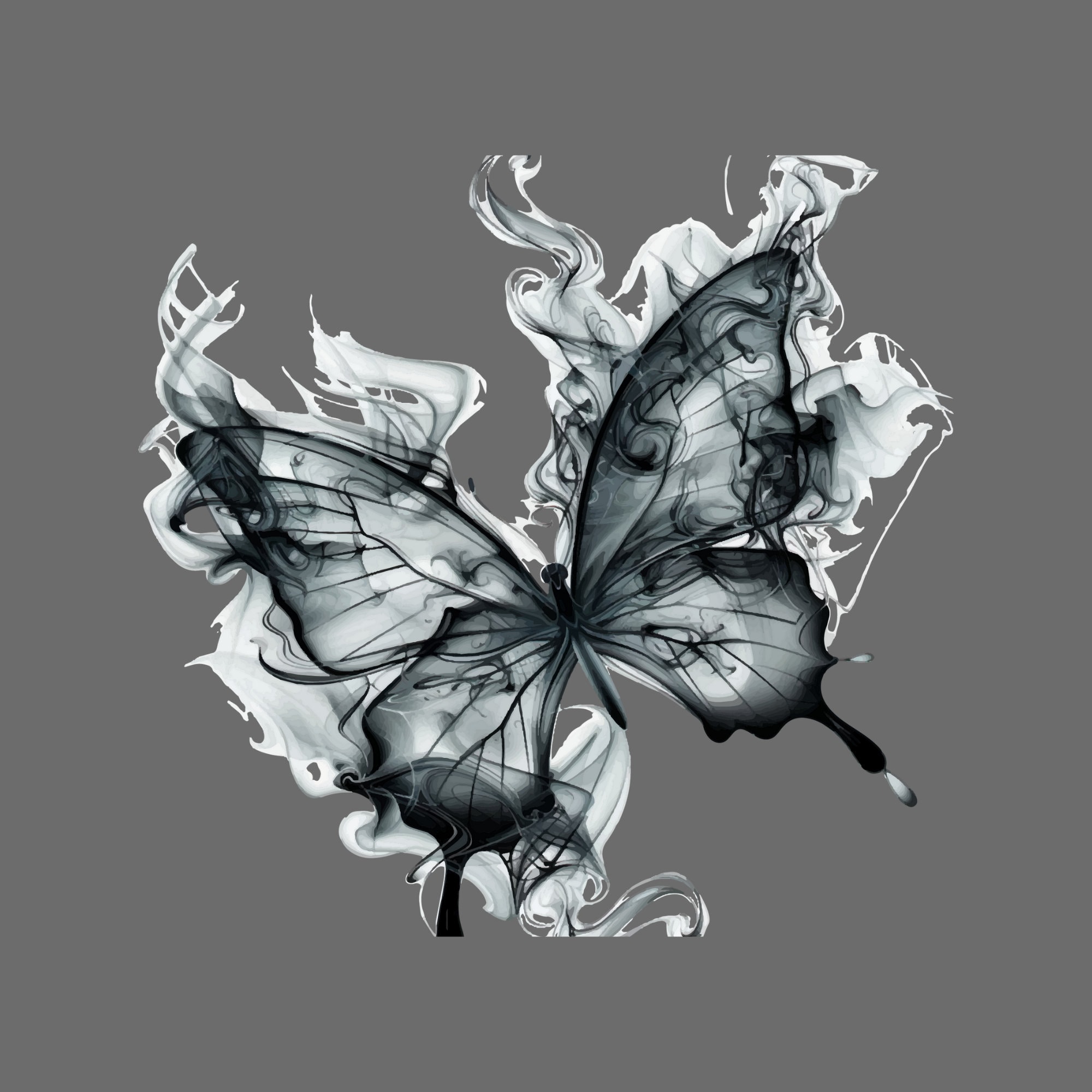 Smoke Butterfly Svg, Smoke Butterfly Png, Smoke Butterfly Clipart ...