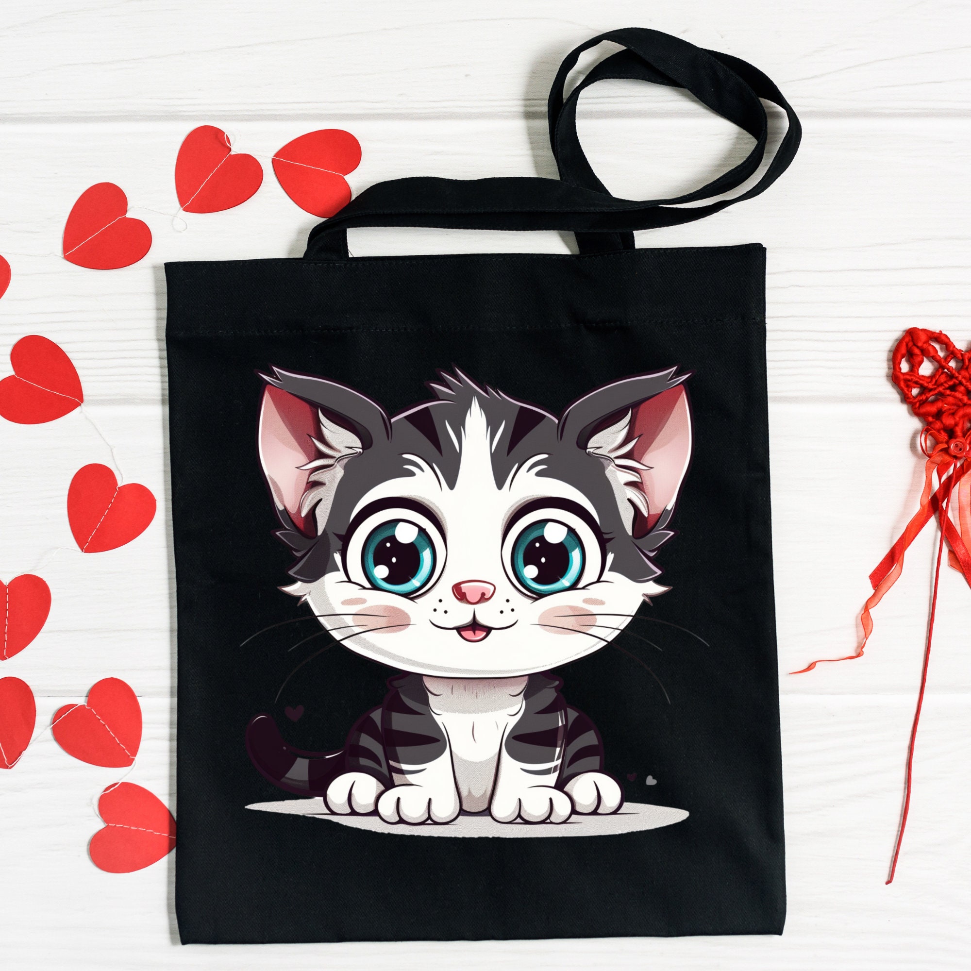 Cute Kitten Clipart, Kawaii Cat Clipart, Adorable Cat Illustrations in ...