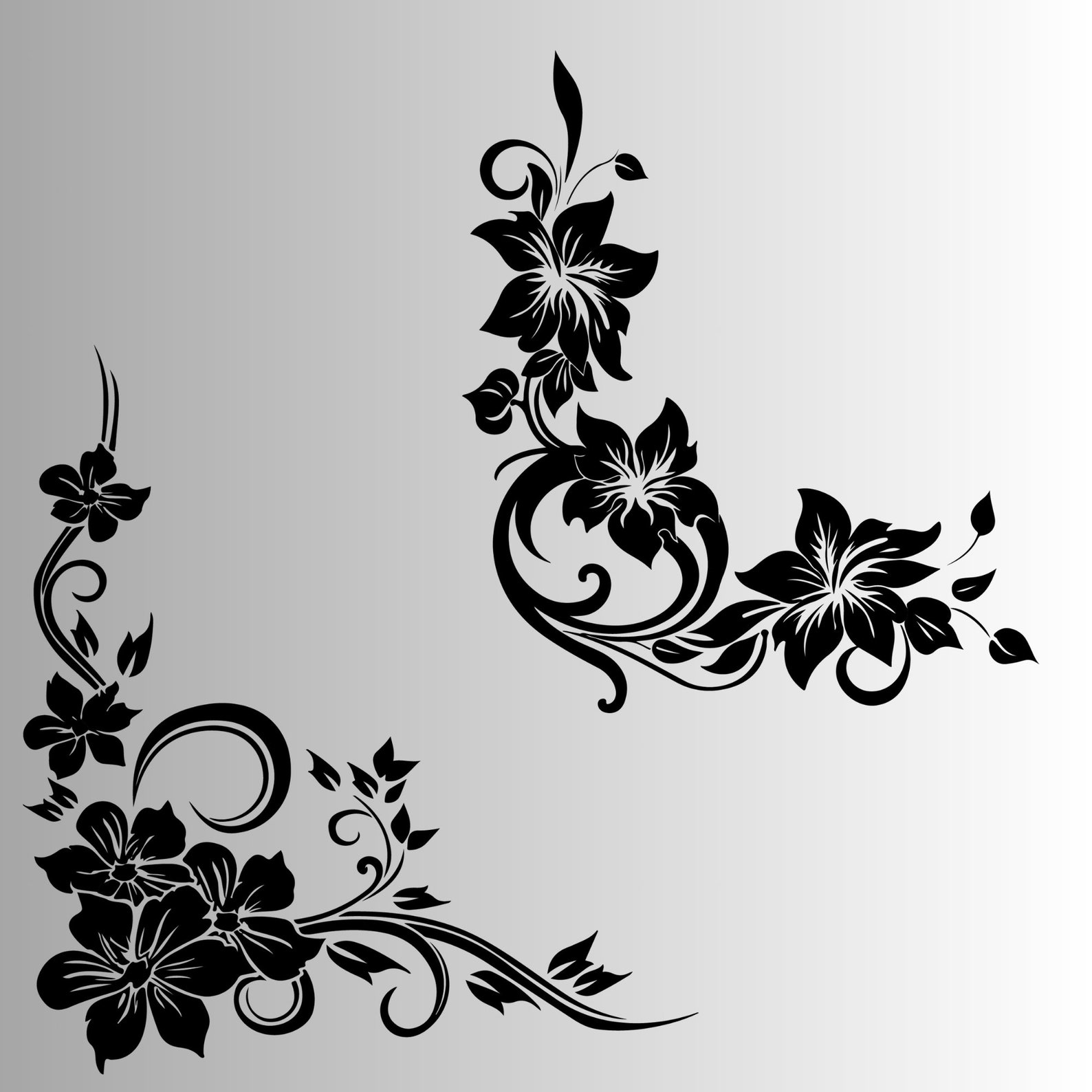 Flower Corner Svg Bundle, Flower Border Svg,floral Border Svg, Flower ...