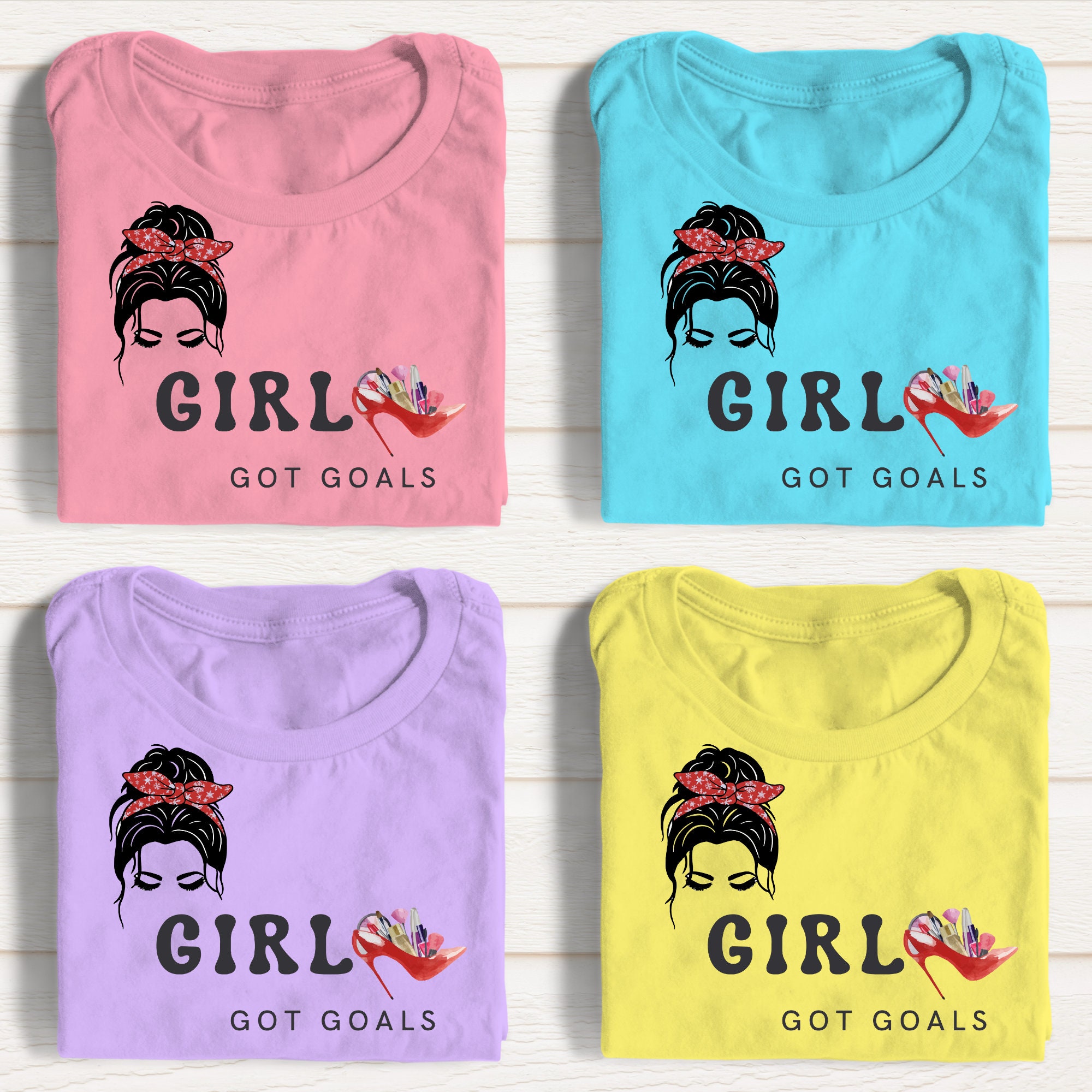 Girl Got Goal Svg and Png, Determined Woman Svg, Fearless Woman Svg ...
