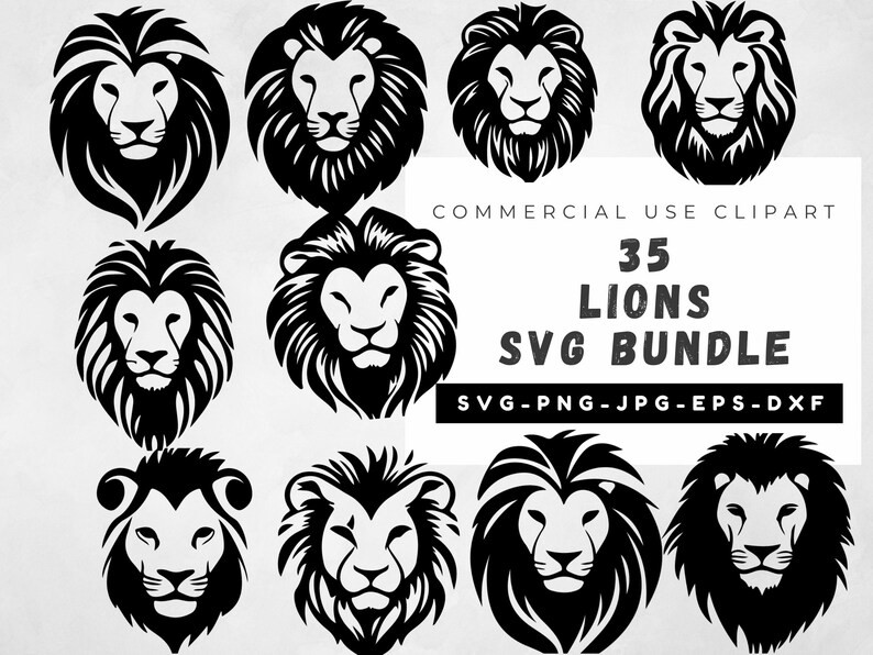 Lion King Svg, Lion Head Svg Bundle, Lions Svg, Lions Clipart Set ...
