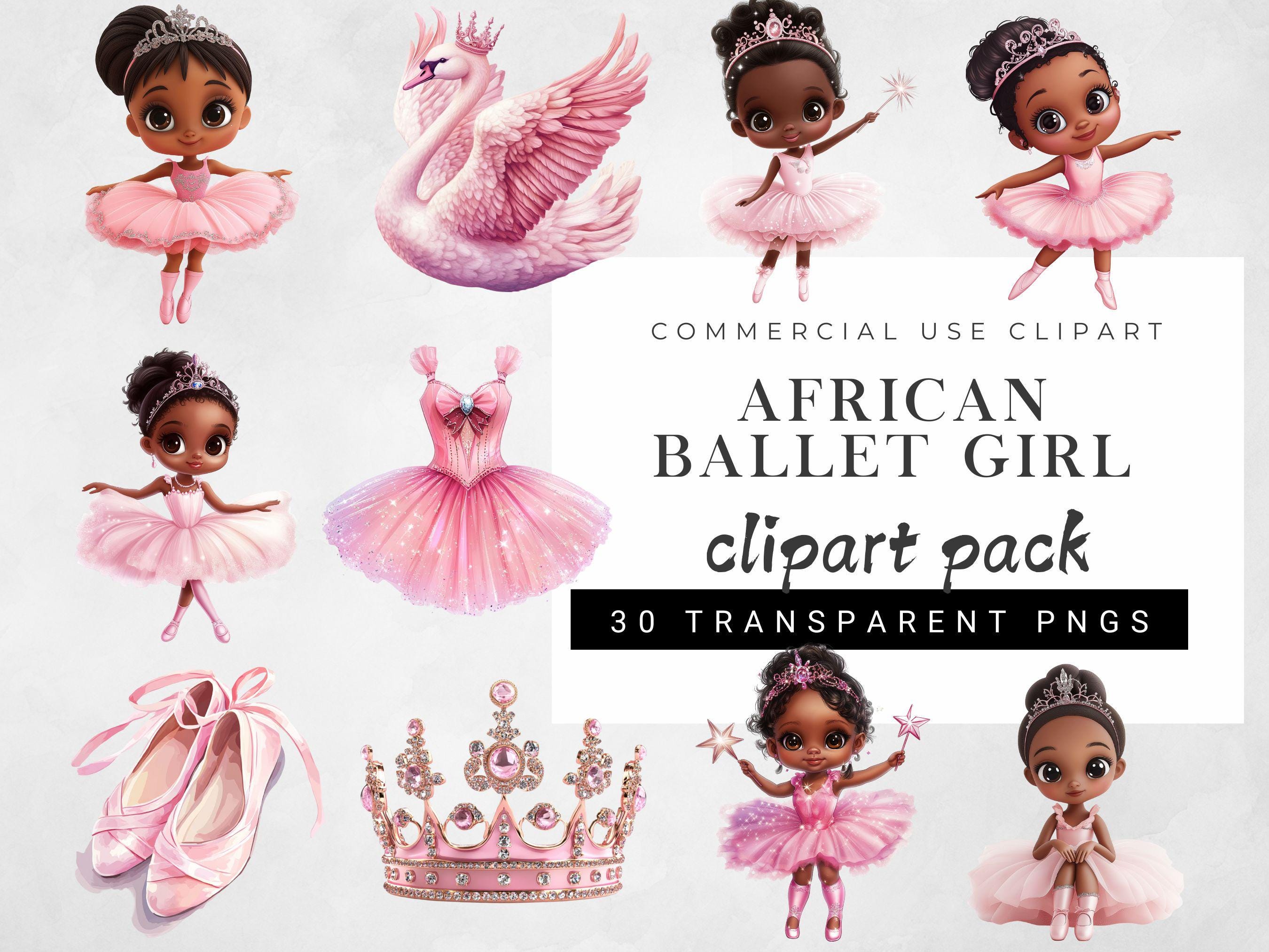 Watercolor Ballerina Clipart Set | Pink Ballet Girl Graphics | Swan ...