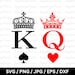 King and Queen Svg Png, Playing Card King Queen Svg,couples Shirt ...