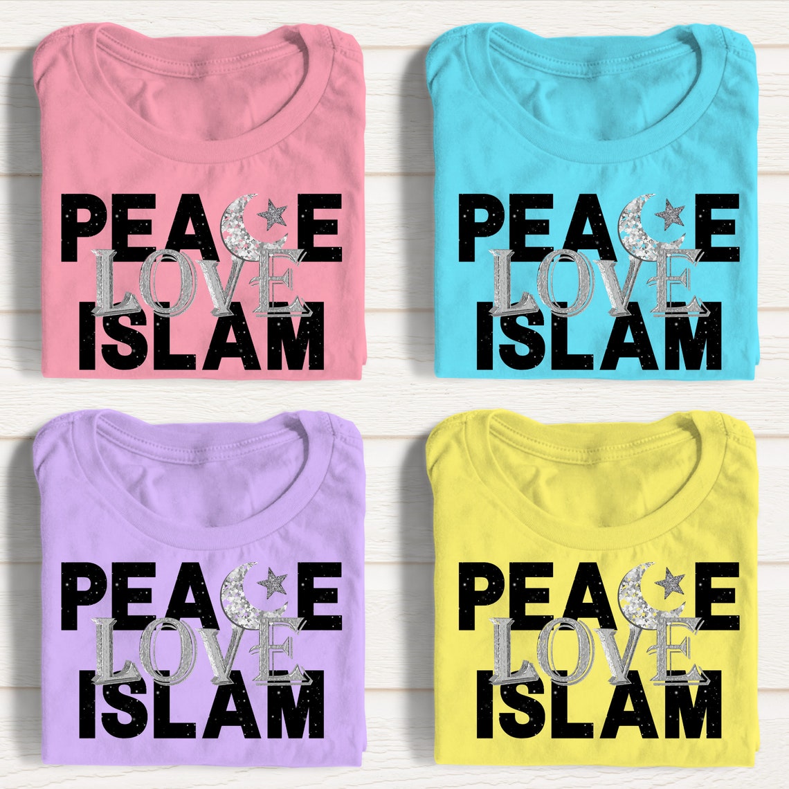 Peace Love Islam Svg Png, Muslim Quotes Svg, Islam Shirt Design, Muslim ...
