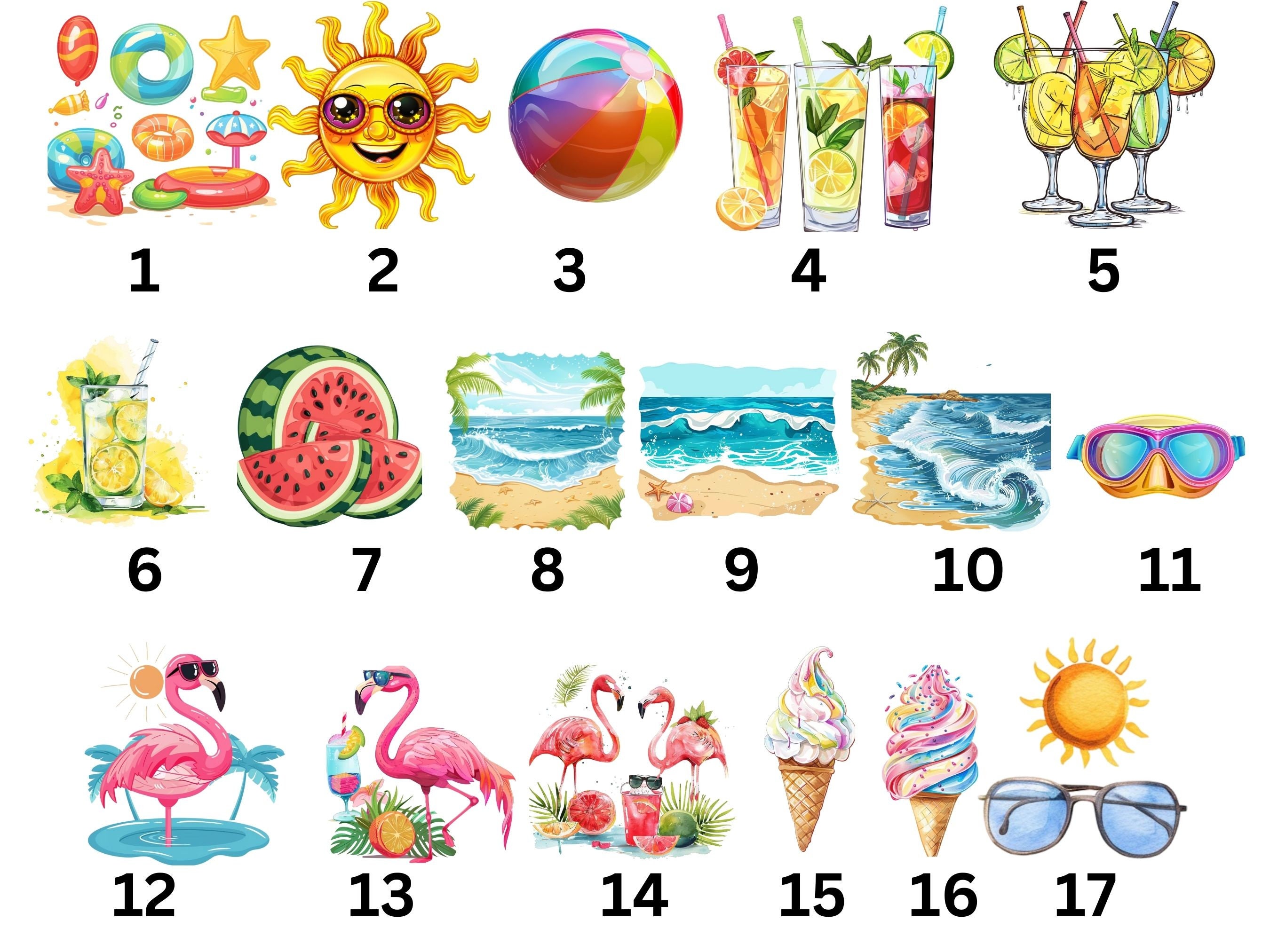 Pool Party Clipart Bundle, Summer Party Clipart PNG, Beach Party ...