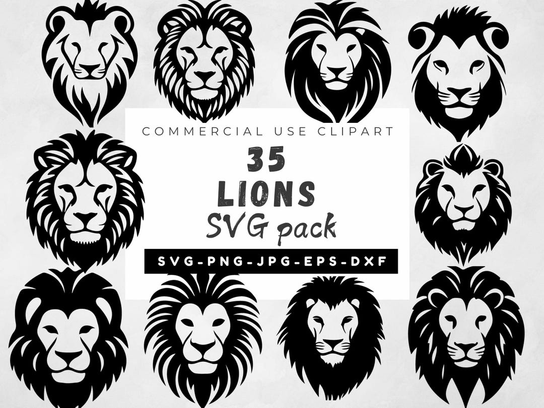 Lion King Svg, Lion Head Svg Bundle, Lions Svg, Lions Clipart Set ...
