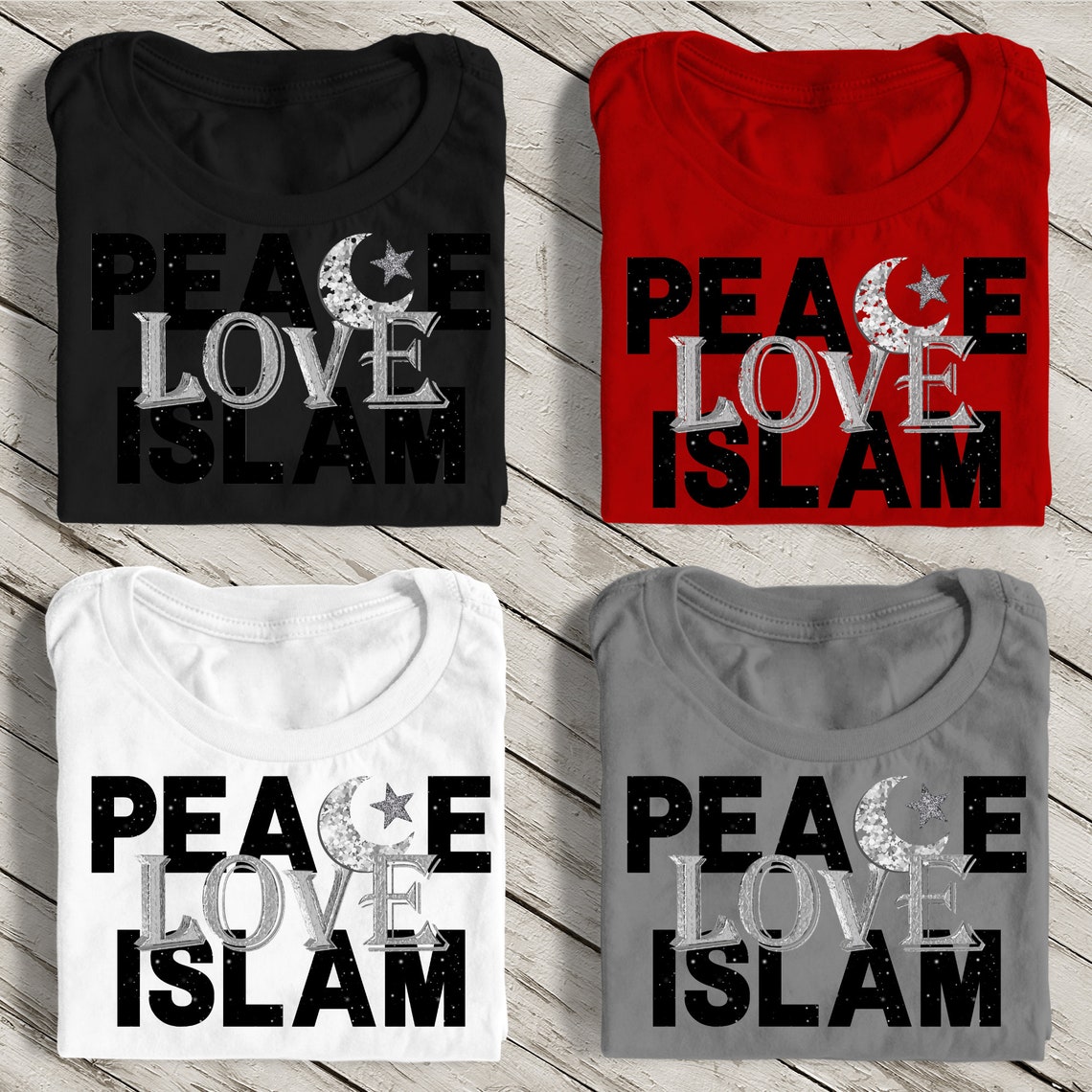 Peace Love Islam Svg Png, Muslim Quotes Svg, Islam Shirt Design, Muslim ...