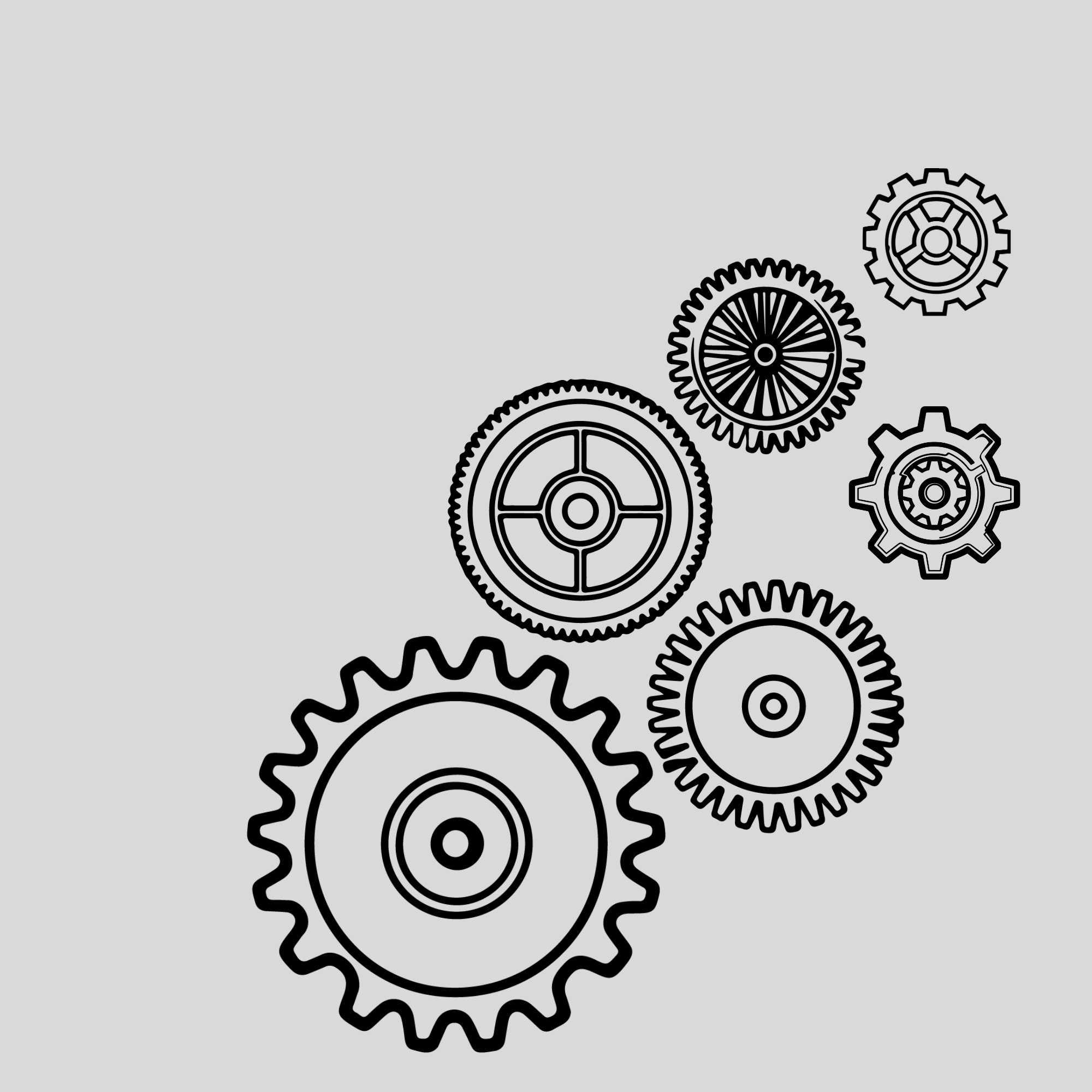 Gear Svg, Gears Svg Bundle, Cogs and Gears Svg, Gear Cogs Dxf ...