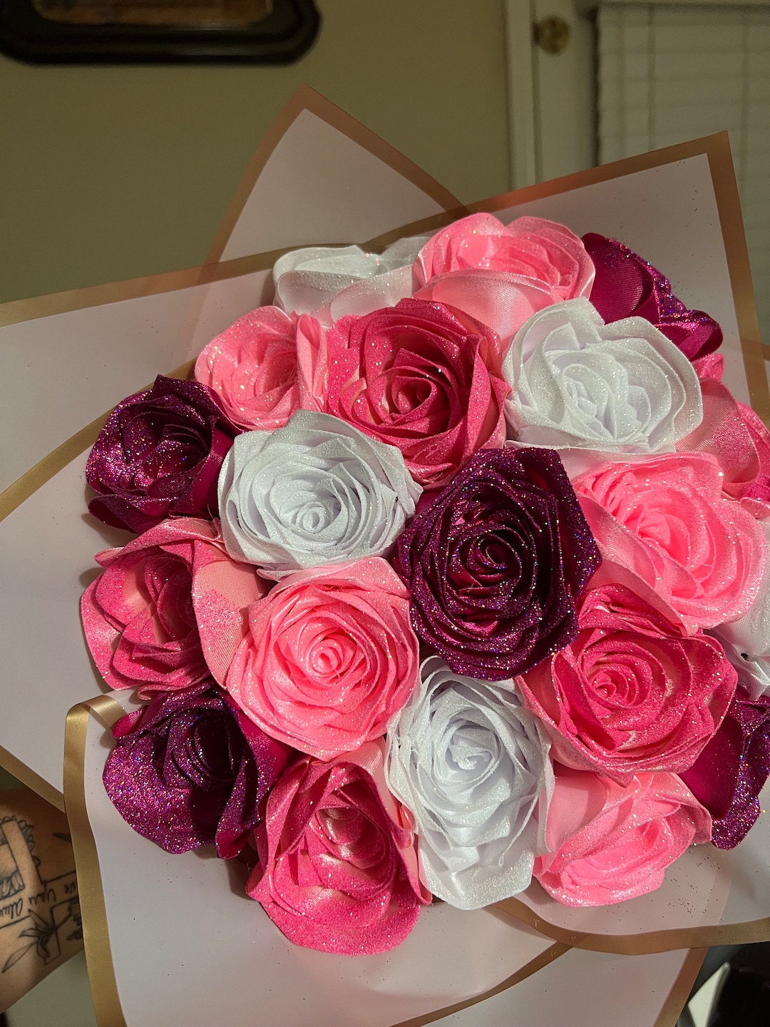 Glitter Forever Roses Bouquet - Etsy