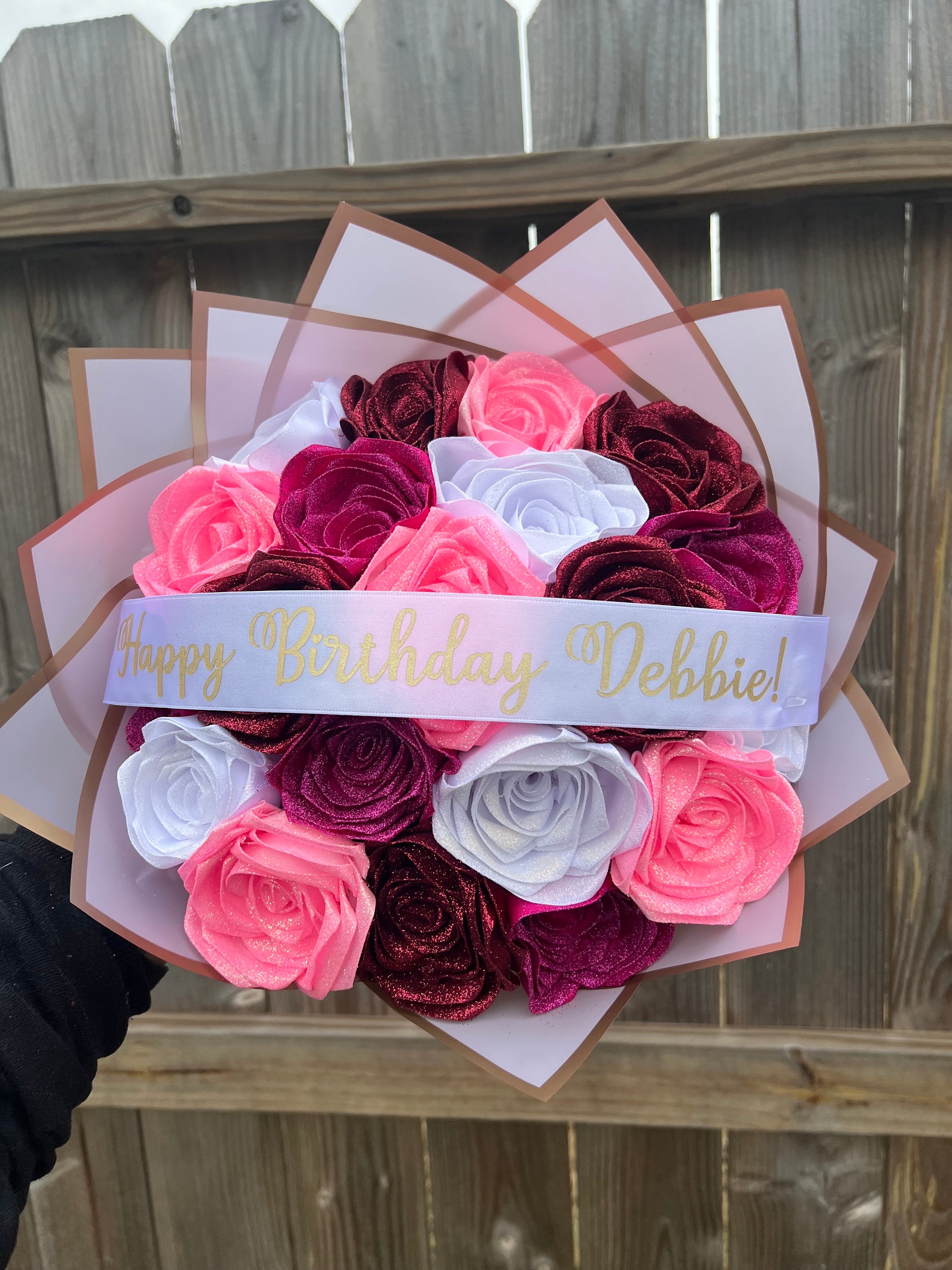 20 and 24 Count Glitter Forever Roses Bouquet - Etsy