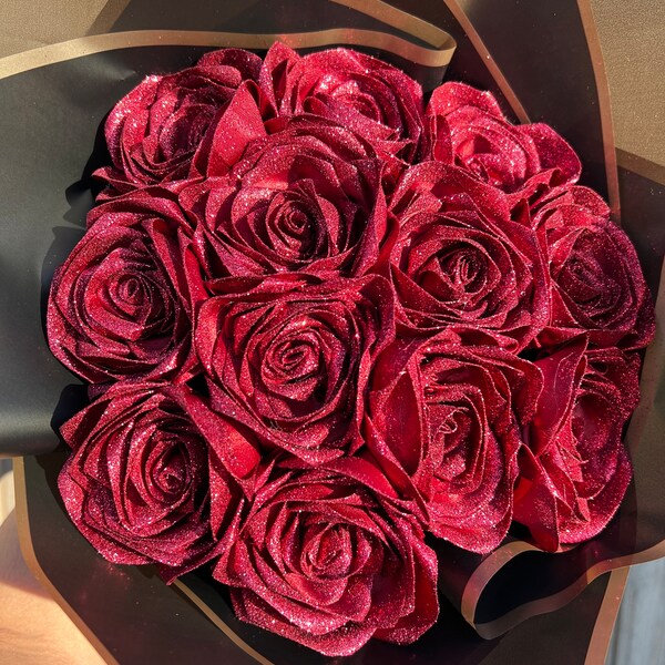 Pink Rose Bouquet - Etsy