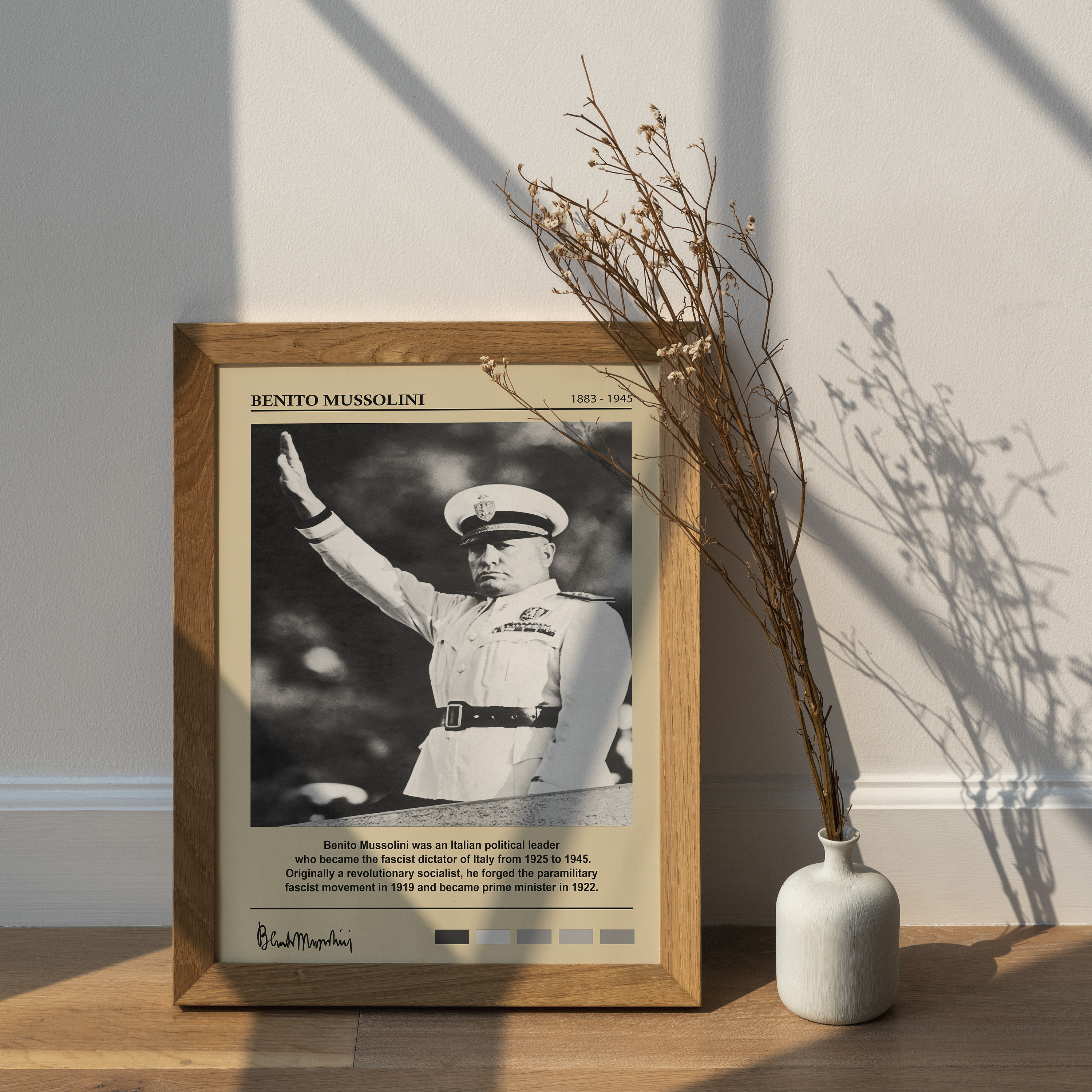 Benito Mussolini Historical Poster Room Decor Wall Decor - Etsy