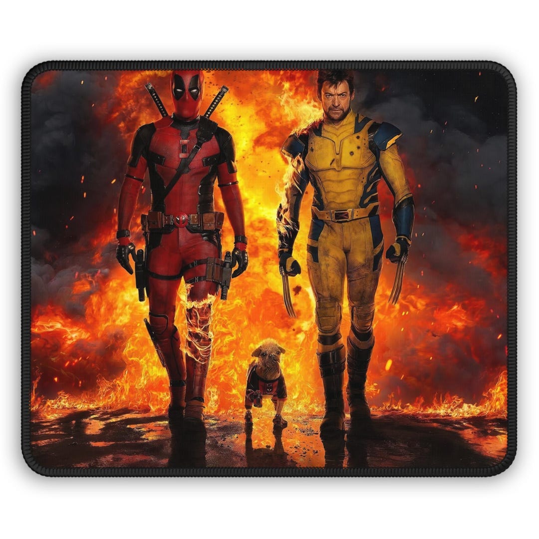 Deadpool V Wolverine Gaming Mouse Pad, Marvel Superhero Desk Mat for ...