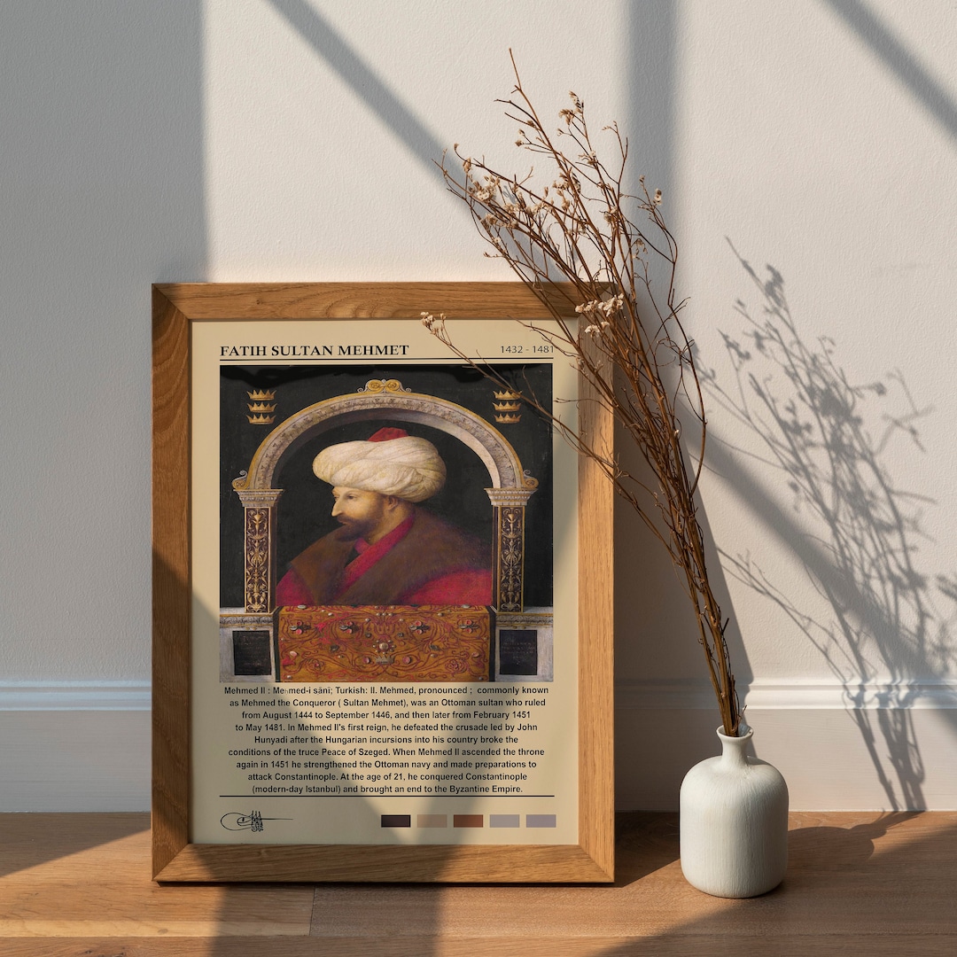 Fatih Sultan Mehmet Historical Poster Room Decor Wall Decor History ...