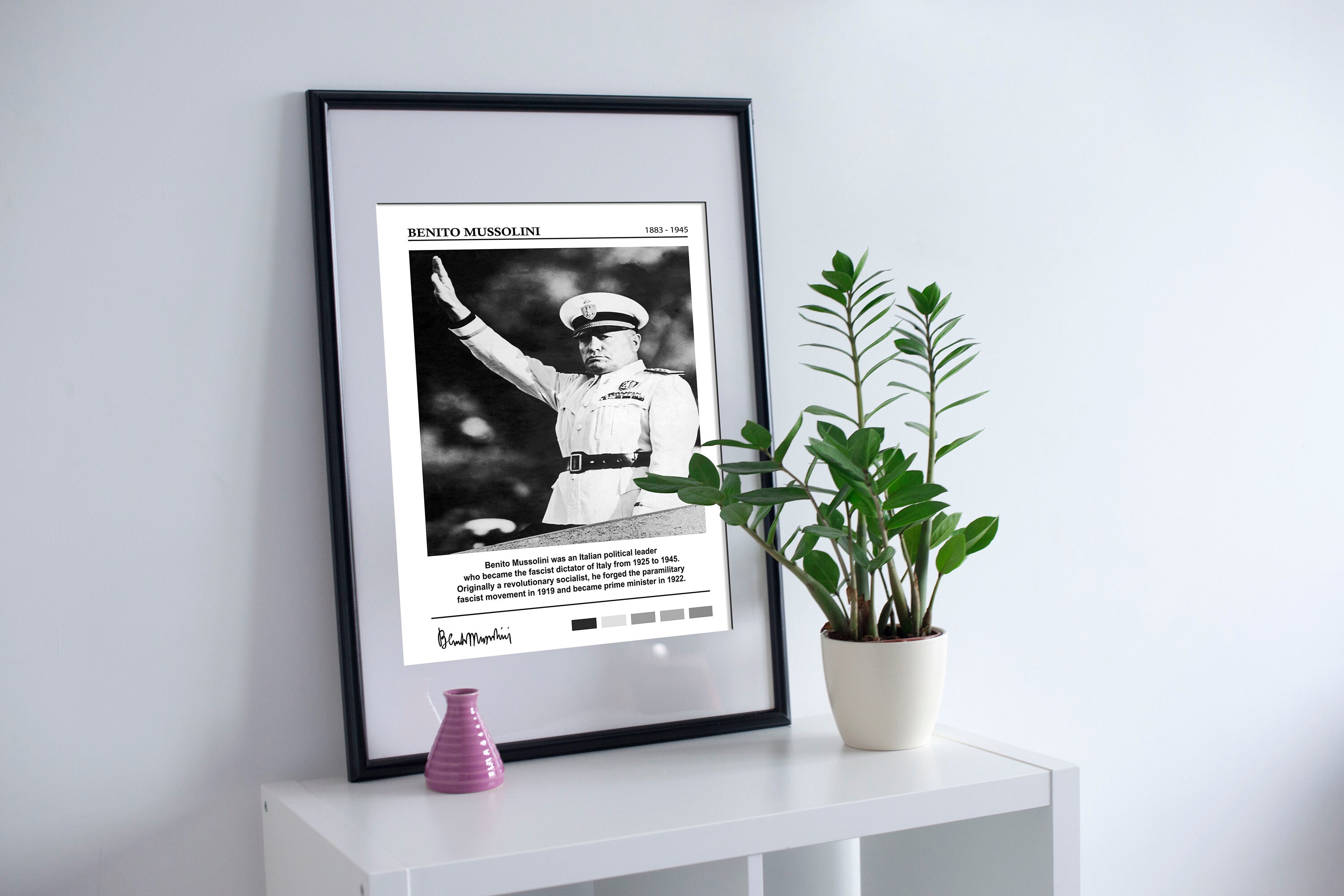 Benito Mussolini Historical Poster Room Decor Wall Decor History Decor ...