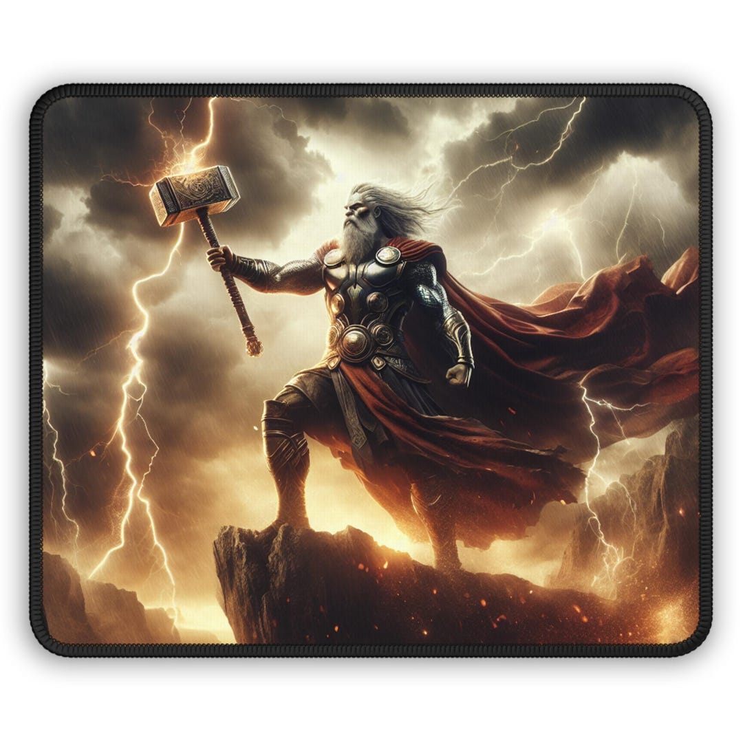 Thor Gaming Mouse Pad, Asgardian Warrior Desk Decor, Mythology Office ...