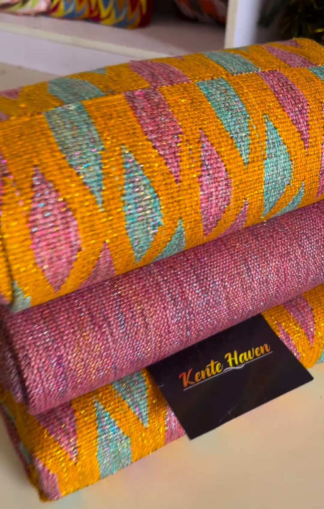 Kente Heaven New Ombre Hand Weaved Kente Cloth KH42 With All Shimmering ...