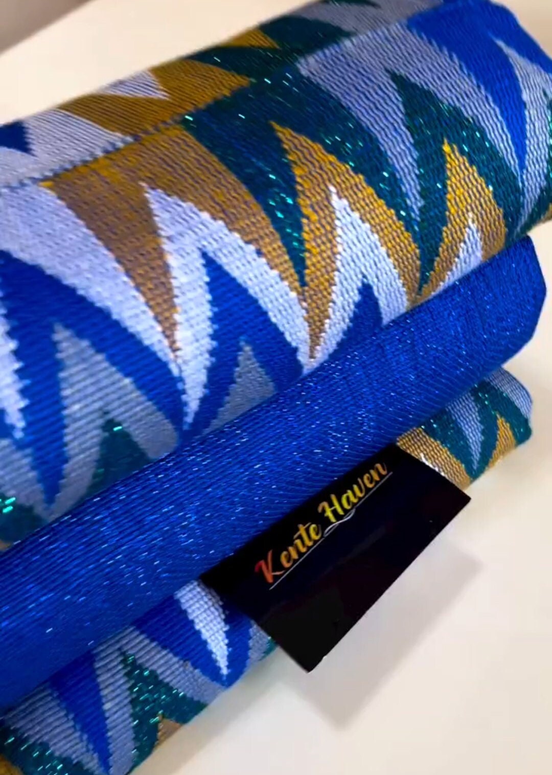 Kente Heaven Hand Weaved Kente Cloth KH117 With Shimmering Green. - Etsy