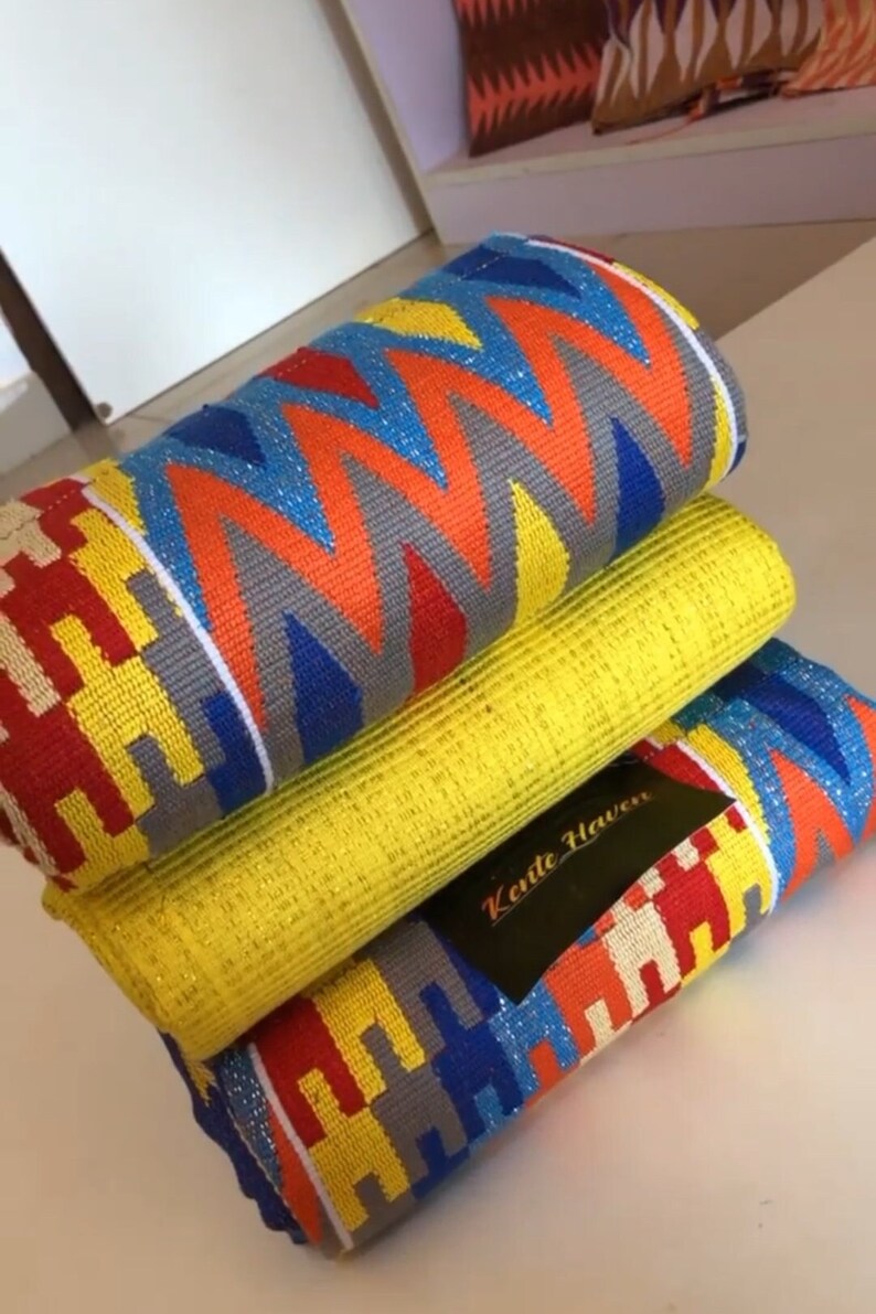 Kente Heaven Hand Weaved Kente Cloth KH368 With Shimmering - Etsy