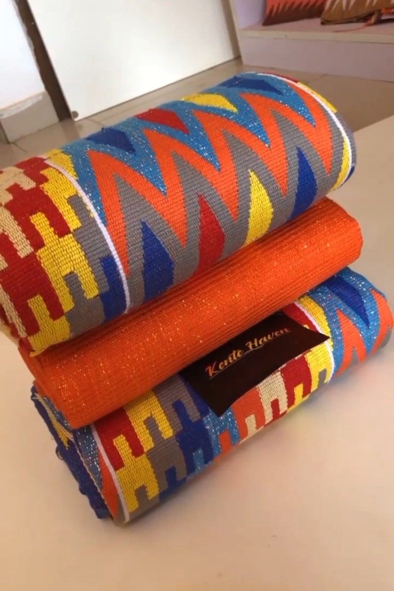 Kente Heaven Hand Weaved Kente Cloth KH368 With Shimmering - Etsy