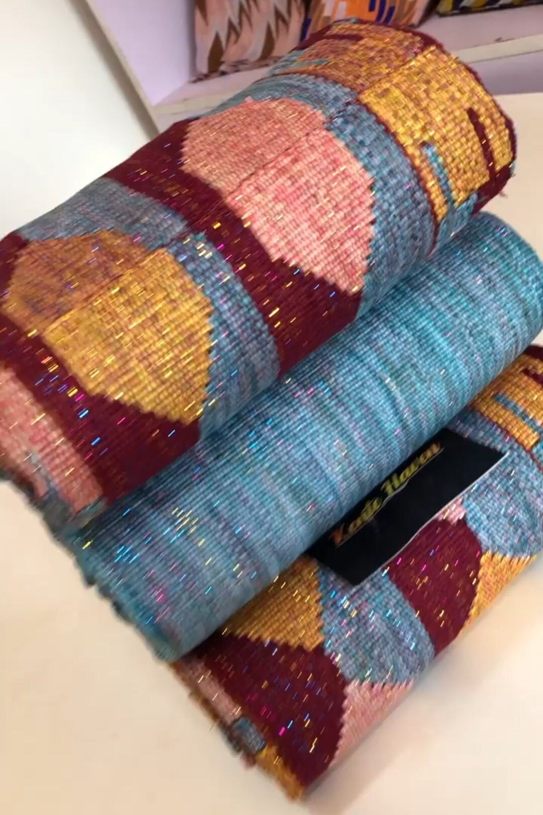 Kente Heaven Hand Weaved Kente Cloth KH344 With All Shimmering Pattern ...