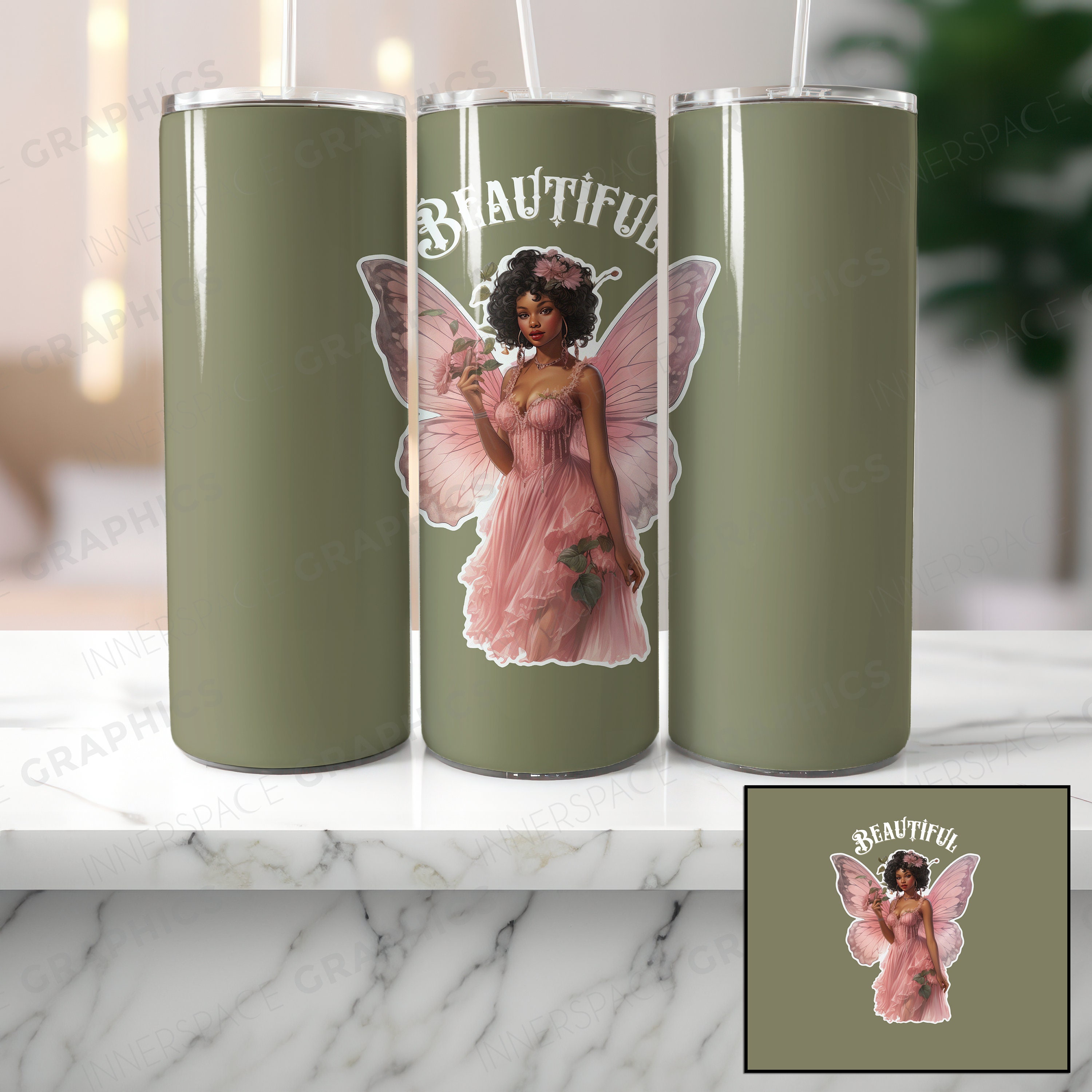 Sage Green Fairy Tumbler Sublimation Design (PNG Digital Download) - Etsy