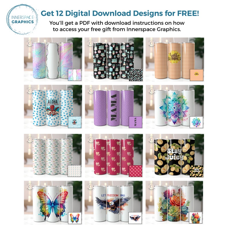 SEAMLESS Aries Zodiac 20oz Skinny Tumbler Sublimation Design PNG File ...