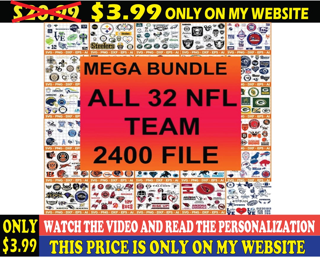 N-F-L Mega Bundle Svg Digital File Download Only Cricut - Etsy