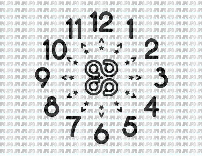 Clock Face SVG Template – Printable Dial Design (digital Download) - Etsy