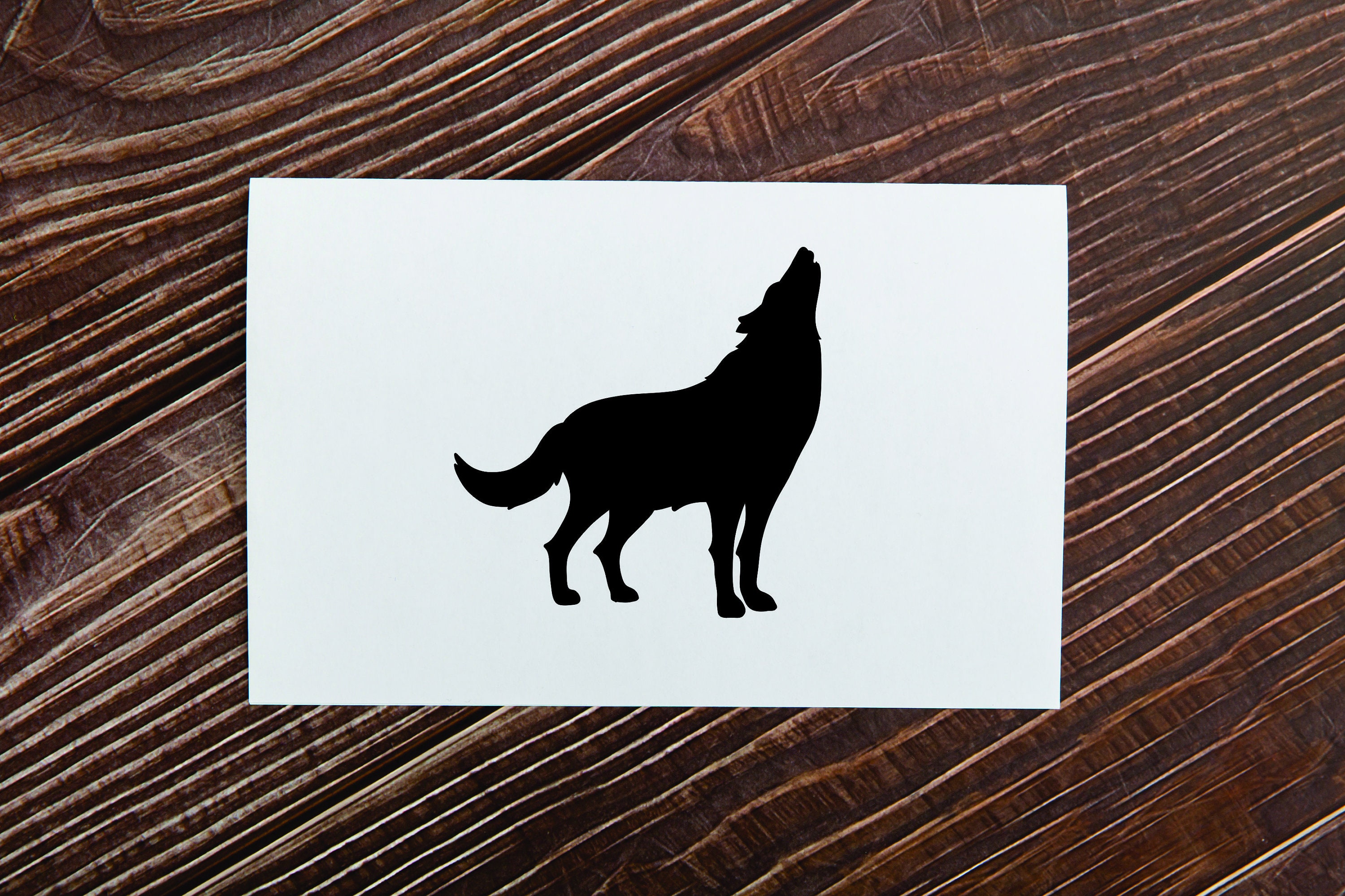 Vinyl Decal Howling Wolf Transfer Sticker for Walls Vehicle RV Trailer ...