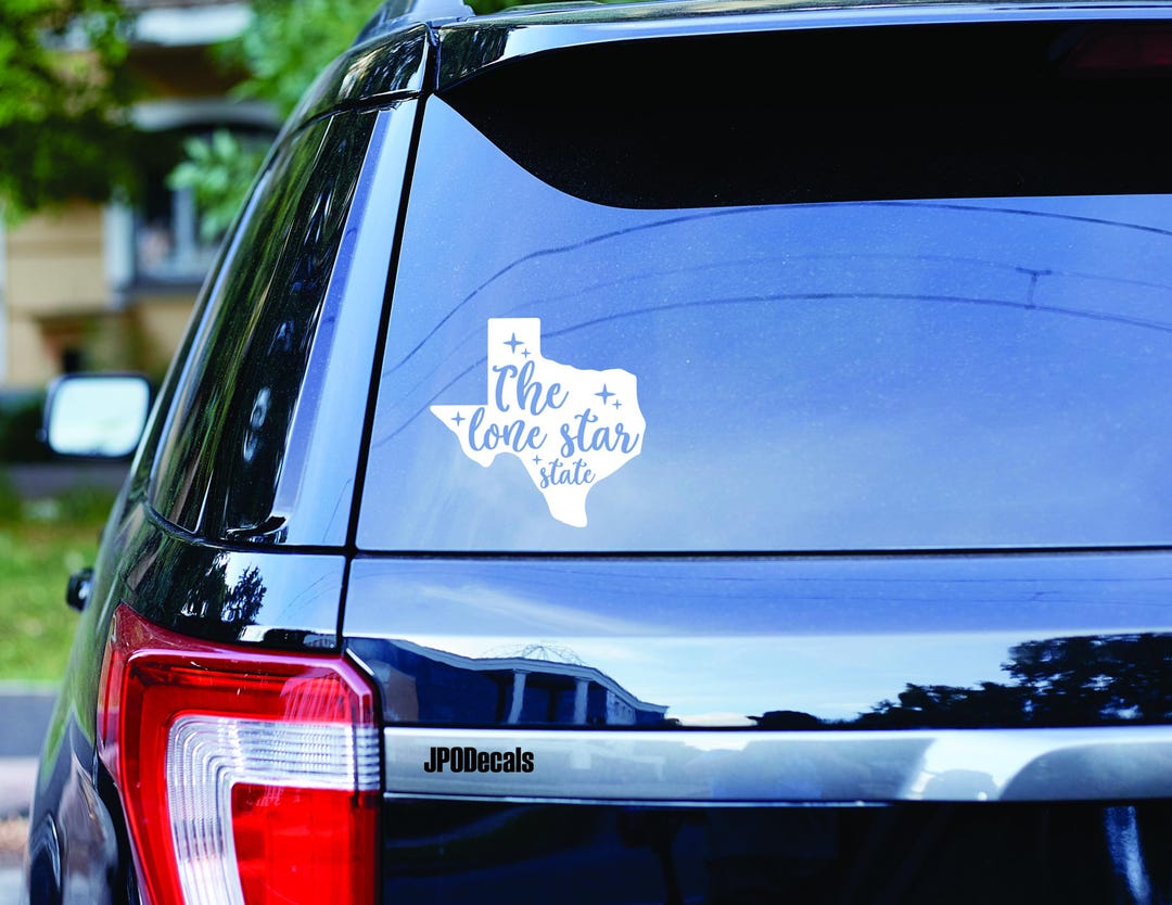 The Lone Star State Texas Home State Decals - Die Cut Vinyl Decal ...