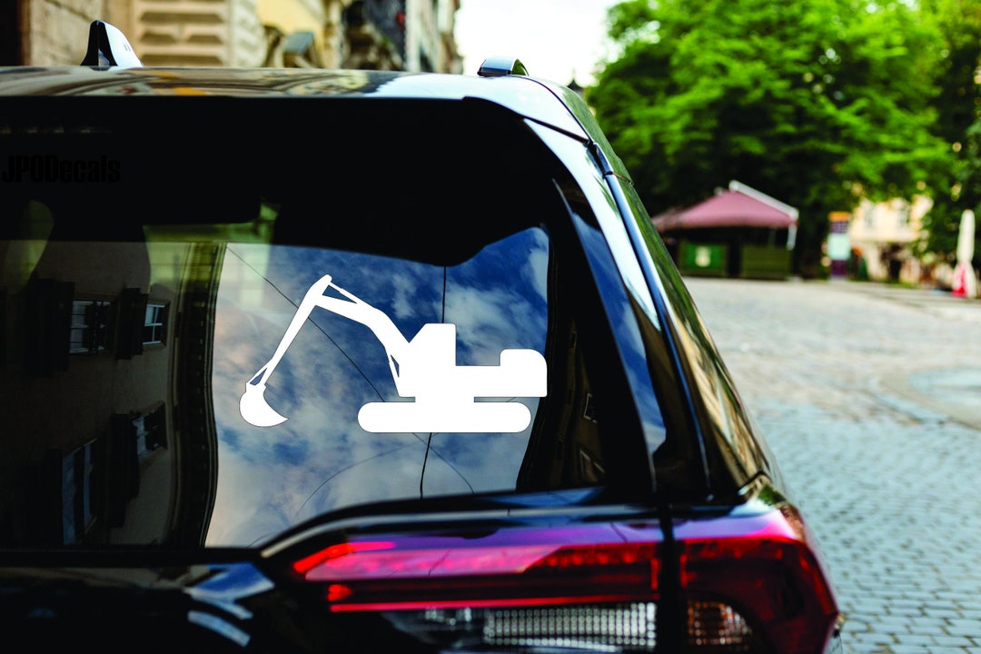 Excavator Style #3 Die Cut Vinyl Decal Transfer Sticker Durable High ...
