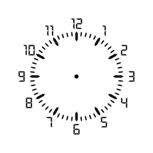 Clock Face SVG Cut Ready LCD Display Style Number Font Clock Face ...