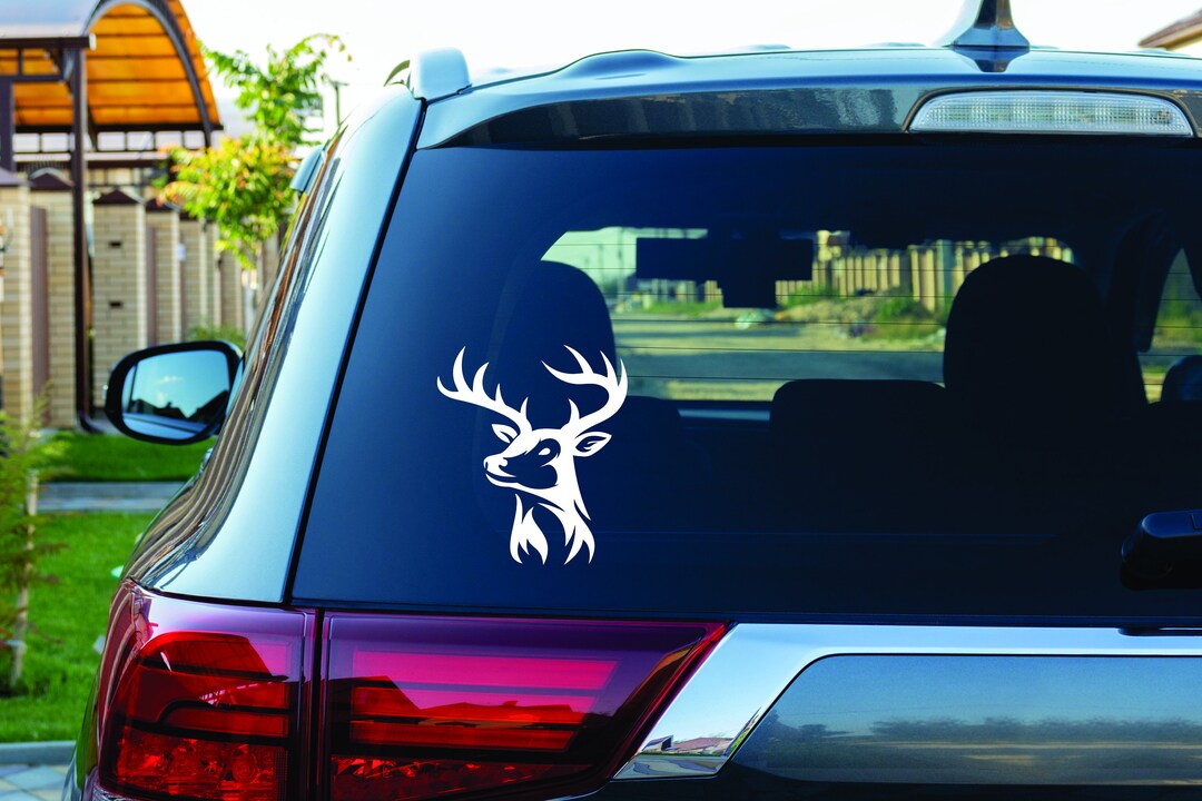Stag Head Die Cut Vinyl Transfer Decal Premium Quality Outdoor Vinyl ...