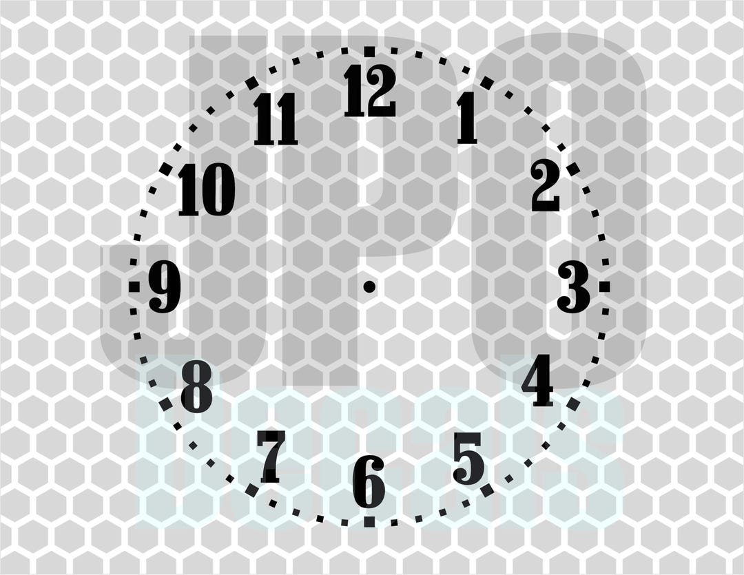 Clock Face SVG, Medium Numbers Dial Template (digital Download) - Etsy