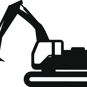 Excavator Vinyl Decal - Premium Outdoor Sticker - Etsy