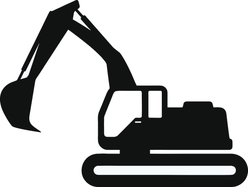 Excavator Style #1 Die Cut Vinyl Decal Transfer Sticker Cut From ...