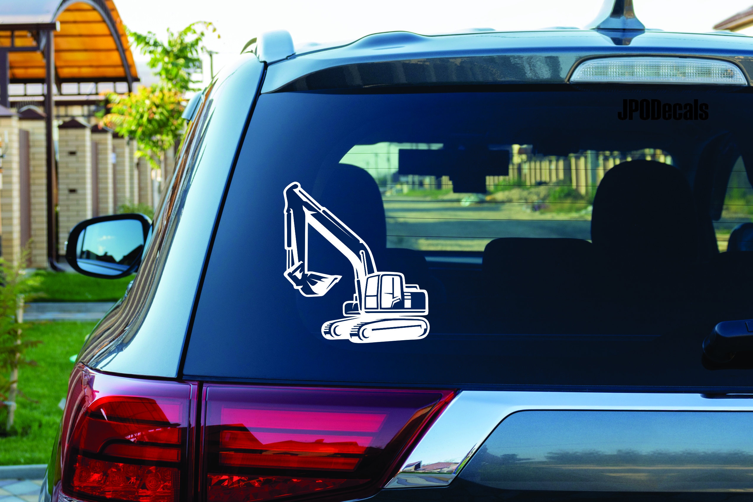 Excavator Style #4 Die Cut Vinyl Decal Transfer Sticker Durable Premium ...