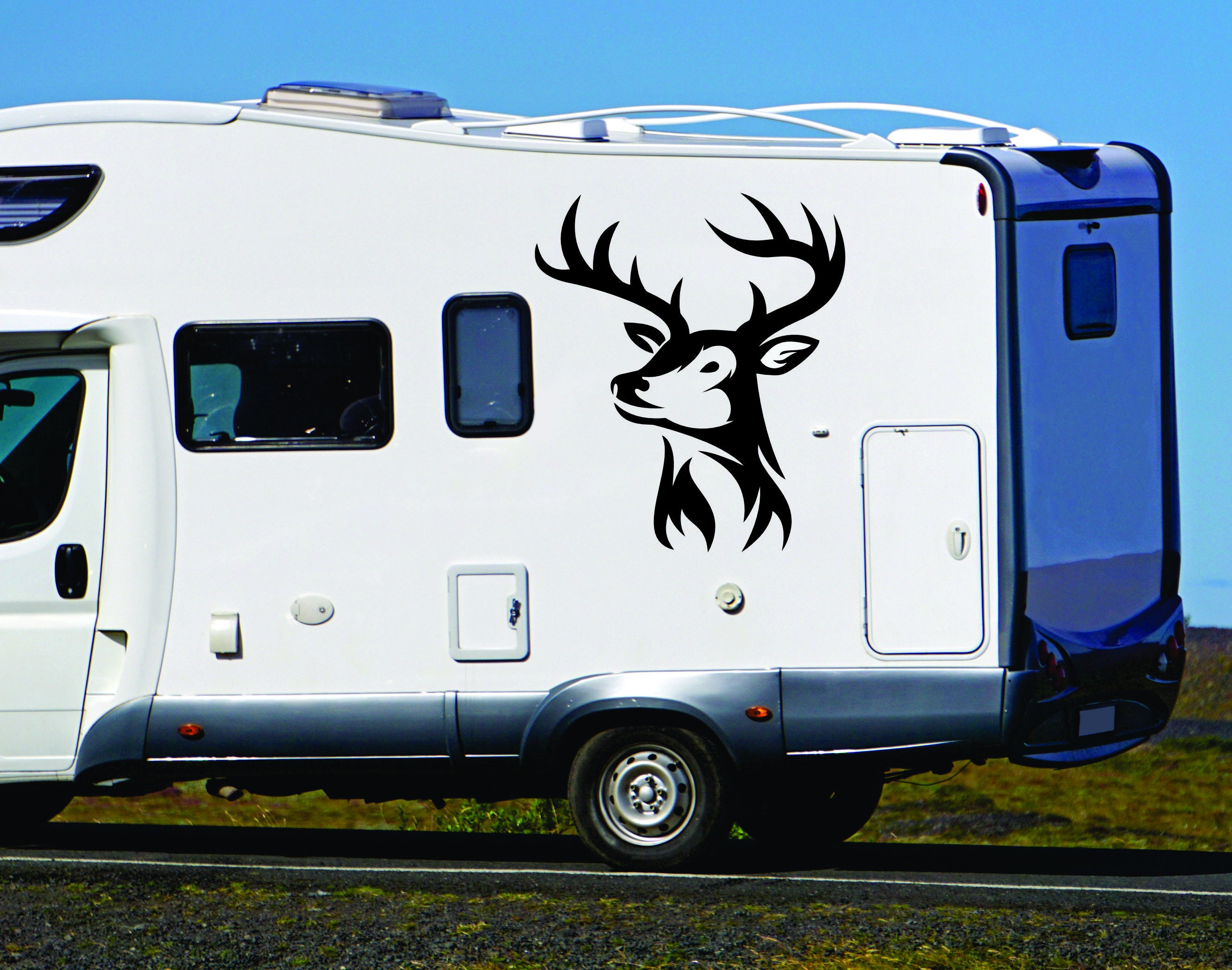 Stag Head Die Cut Vinyl Transfer Decal Premium Quality Outdoor Vinyl ...