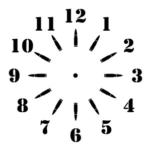 Clock Face SVG Cut Ready Bullets & Numbers Clock Face Template Png-svg ...