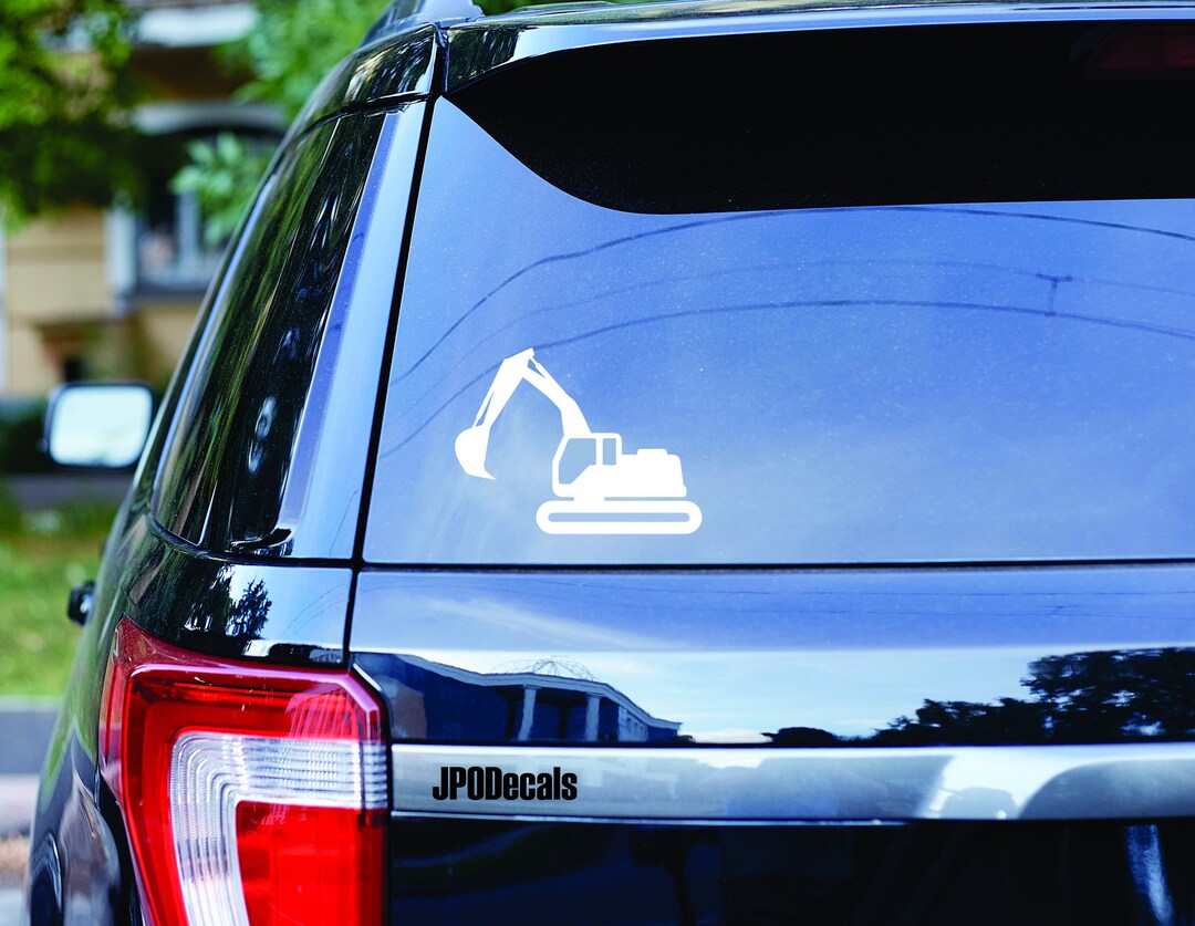 Excavator Style #1 Die Cut Vinyl Decal Transfer Sticker Cut From ...