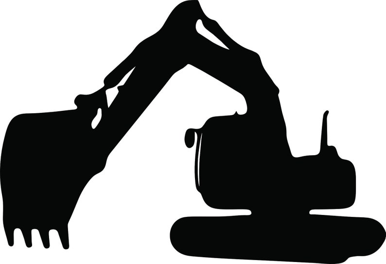 Excavator Style 2 Die Cut Vinyl Decal Transfer Sticker Cut From Durable ...